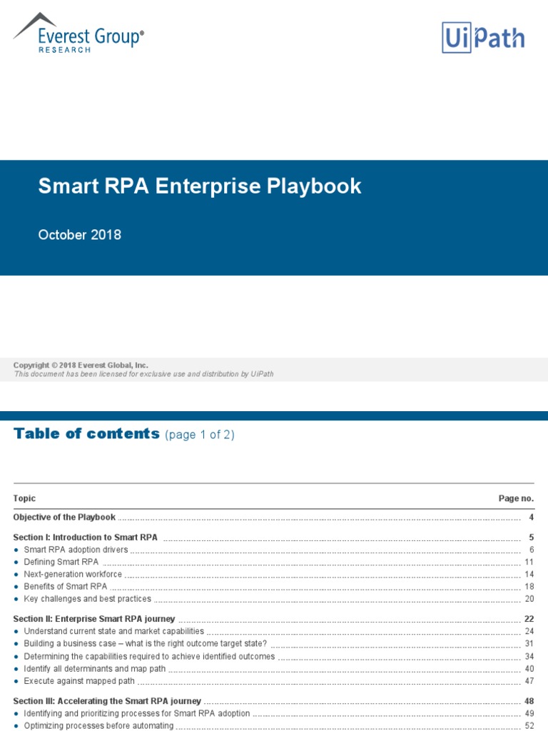 RPA Playbook PDF | PDF | Business Process Management | Analytics