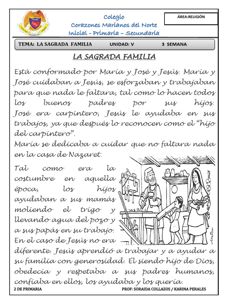 Sagrada Familia | PDF | María, madre de Jesús | Jesús