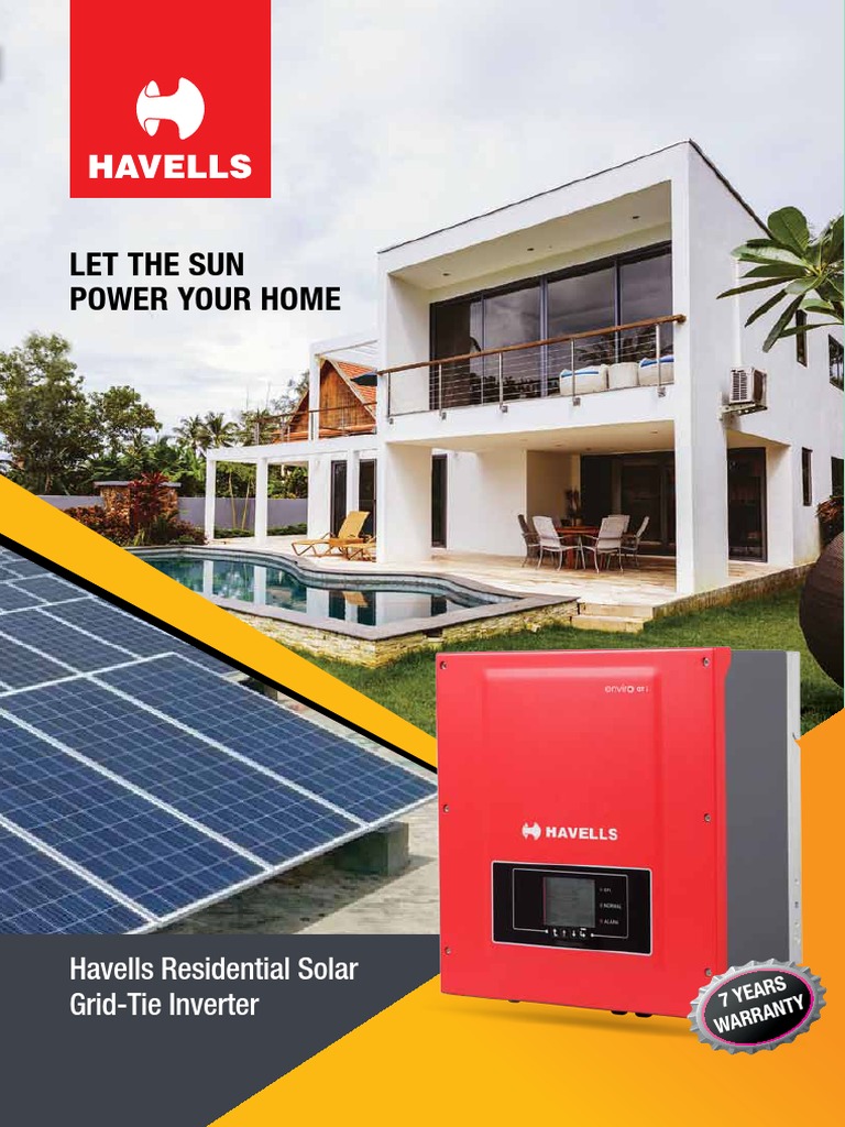 Catalogue Havells Residential Solar Grid Tie Inverter | PDF | Power ...