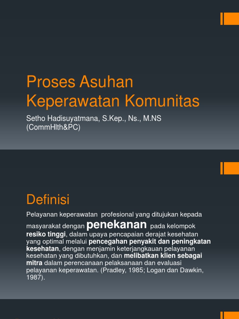 Proses Asuhan Keperawatan Komunitas | PDF