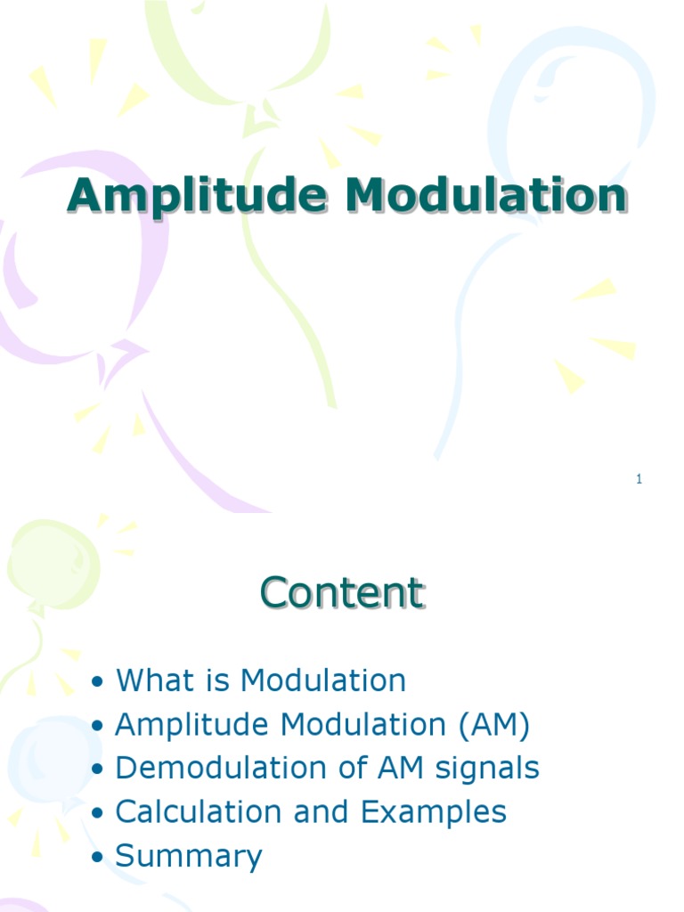 Amplitude Modulation | PDF | Frequency Modulation | Modulation