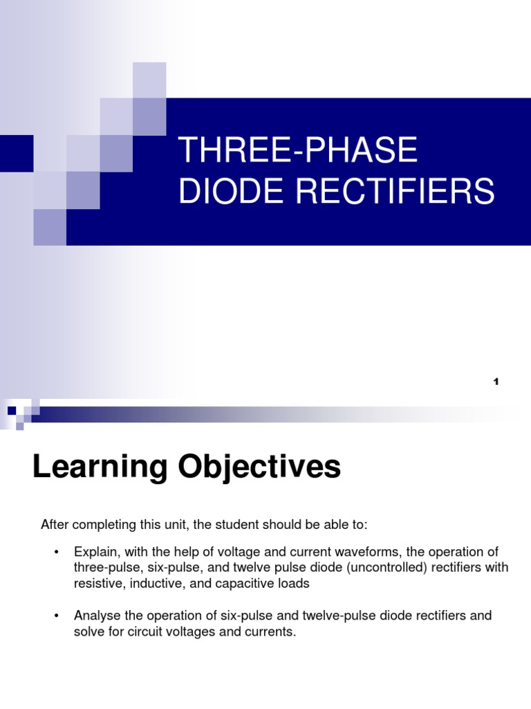 01 Three-Phase Diode Rectifiers Asmar | PDF | Rectifier | Power Electronics
