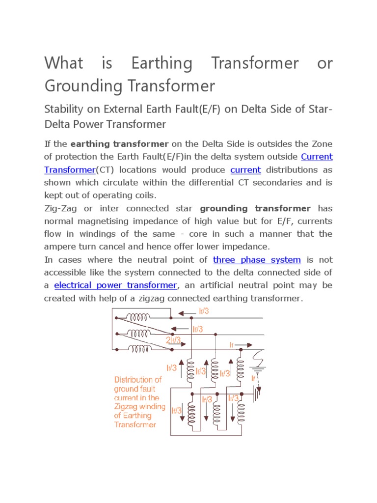 Grounding Transformer Functionality | PDF | Transformer | Electric Current