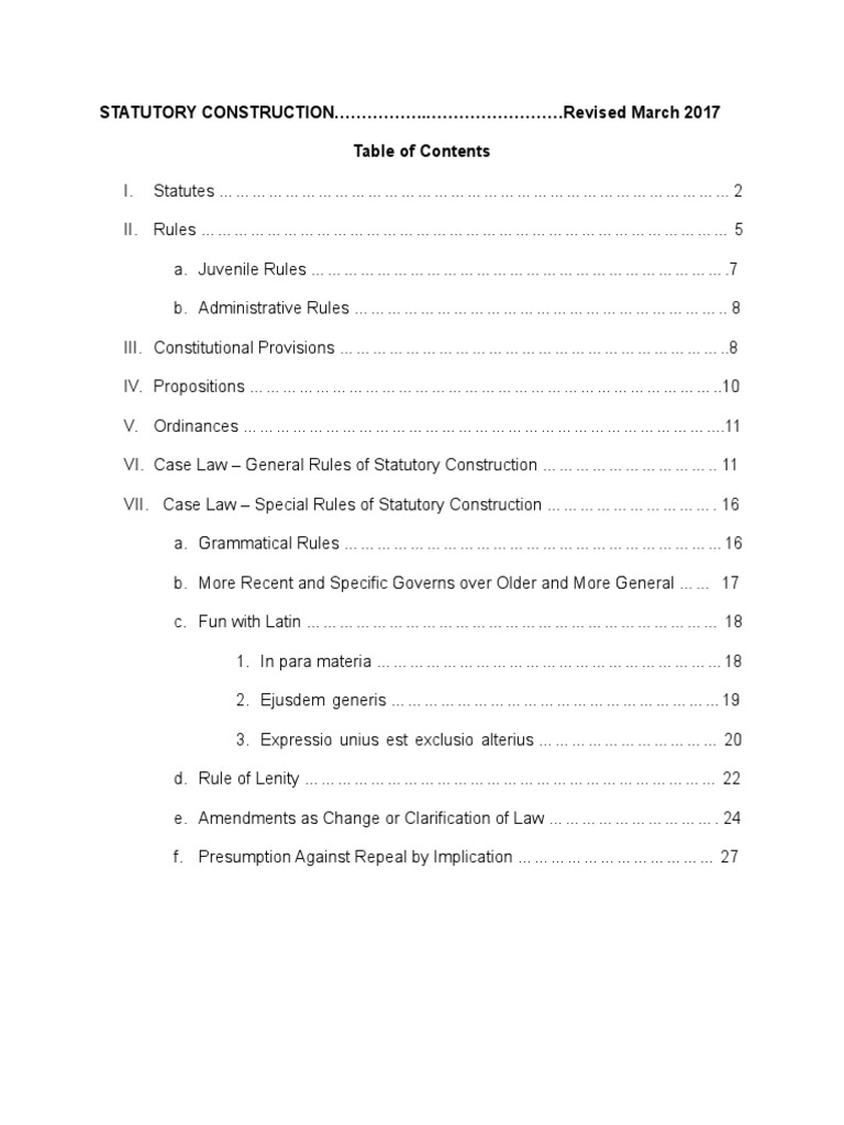 Statutory Construction | PDF | Statutory Interpretation | U.S. State