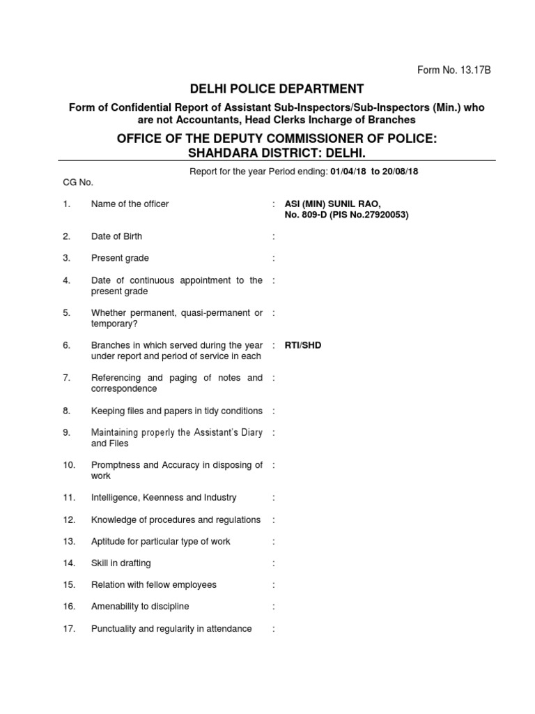 Delhi Police Department | PDF | Inspector | National Security