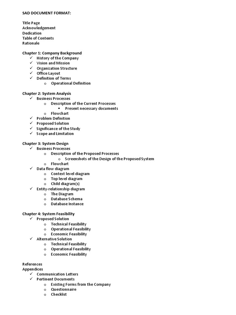 SAD Document Layout | PDF