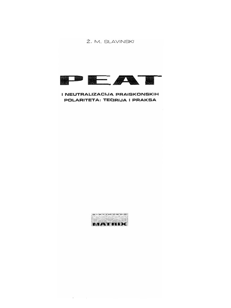 Zivorad Mihajlovic Slavinski PEAT PDF | PDF