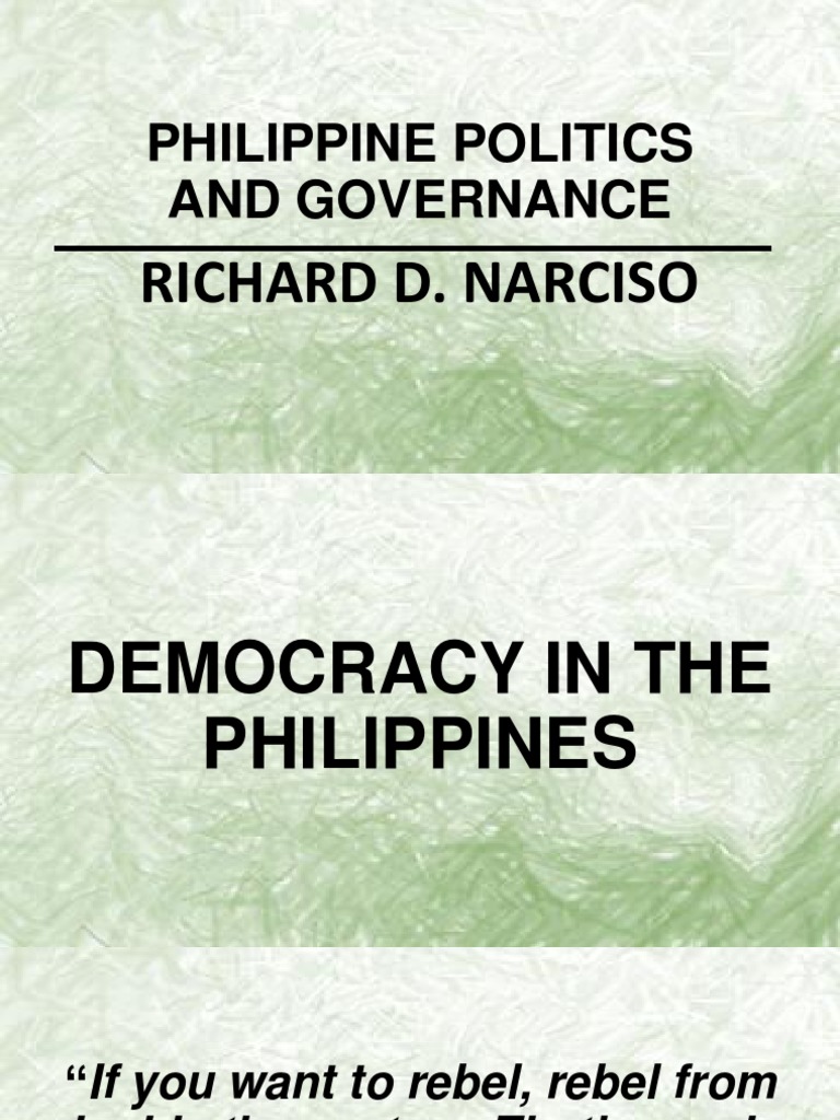 Democracy in The Philippines | PDF | Democracy | Political Ideologies