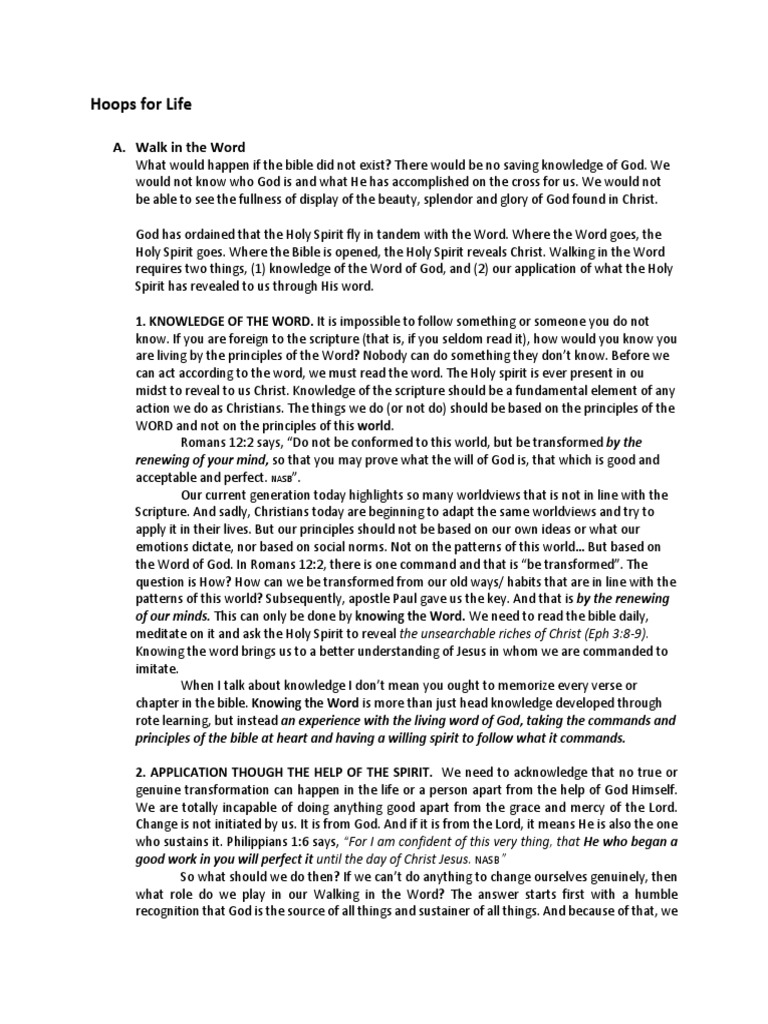 Hoops For Life | PDF | God | Bible