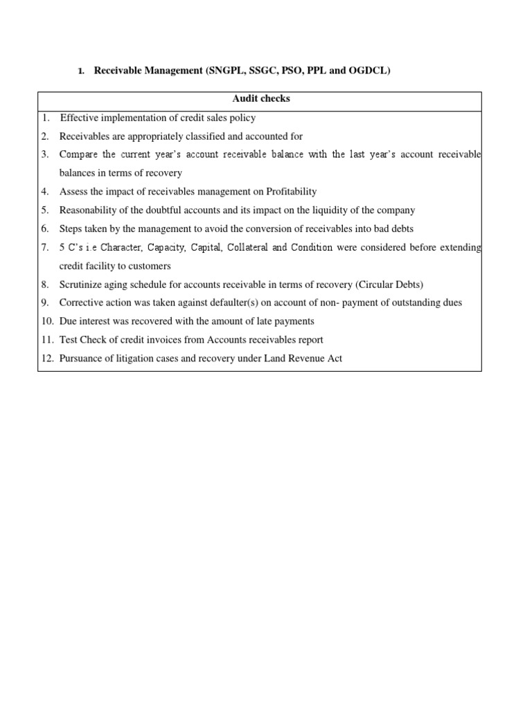 Audit Checklist | PDF | Accounting And Audit | Economies