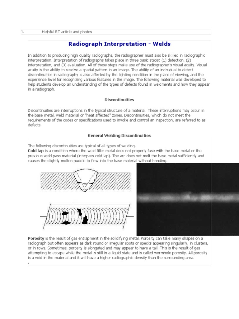 Helpful RT Article and Photos | PDF | Welding | Construction