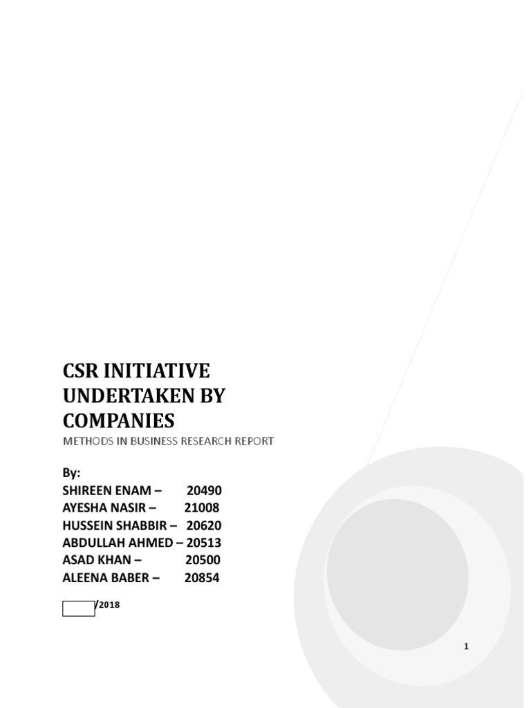 MBR Final Report | PDF | Corporate Social Responsibility | Sustainability