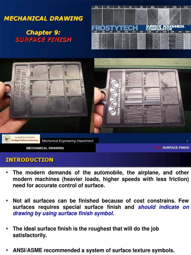 5104chapter - 9 - Surface Finish | PDF | Surface Roughness | Machining