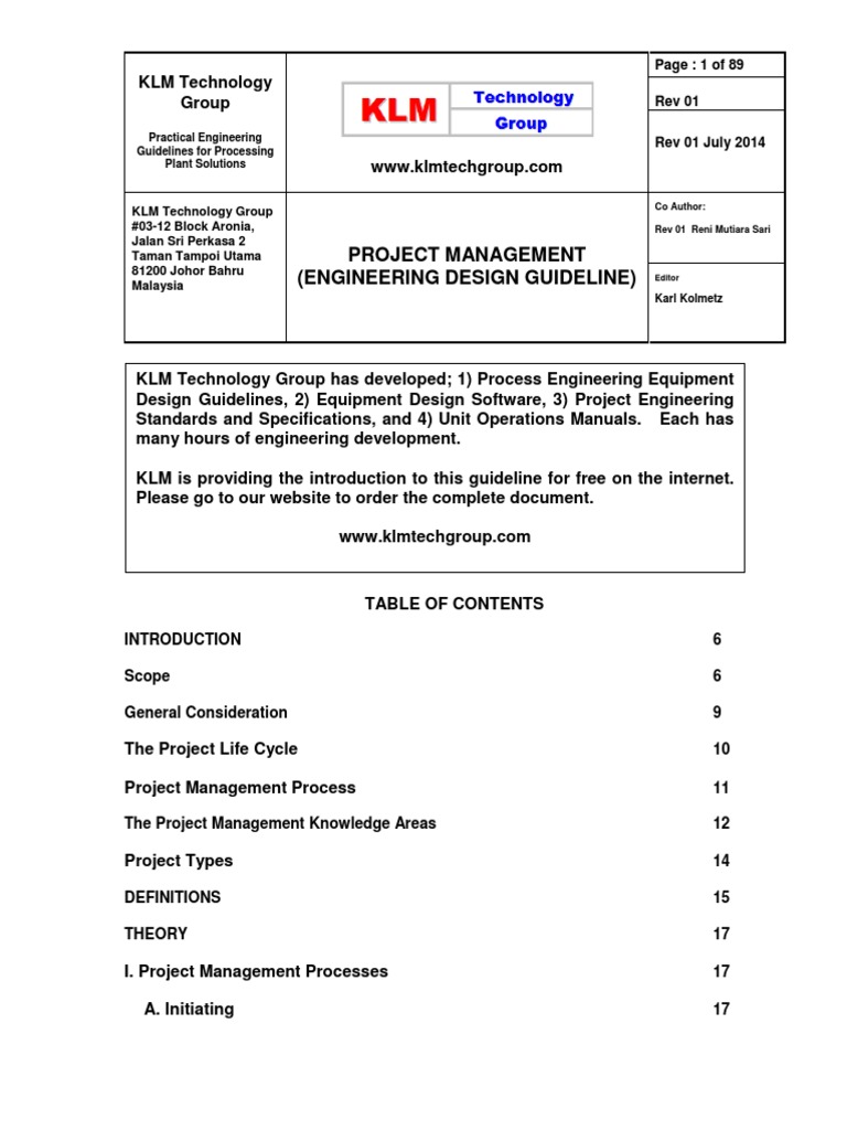 Project Management Rev Web | PDF | Engineering Design Process | Project ...