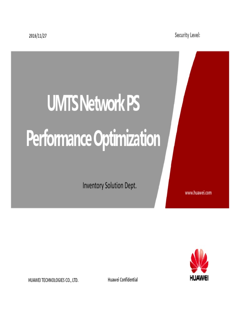 UMTS Network Performance Optimization Solution For Presentation | PDF | High Speed Packet Access ...