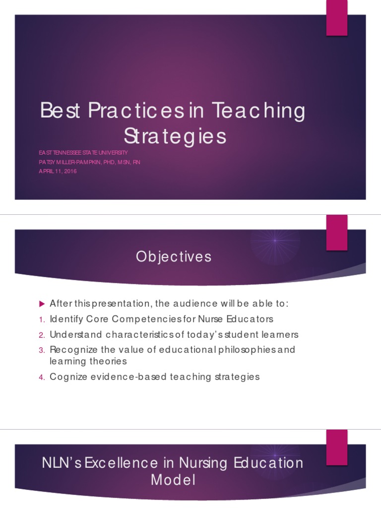 Nurse Educator Core Competencies | PDF | Critical Thinking | Learning ...