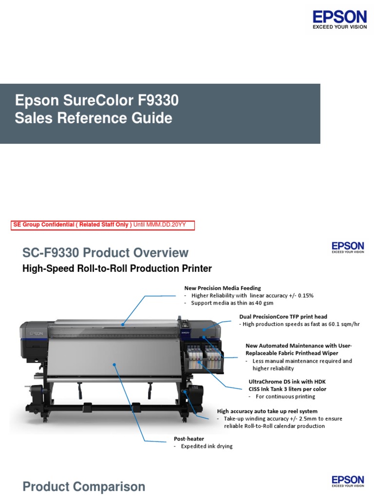 Sales Reference For Epson Sales | PDF | Printer (Computing) | Media Technology