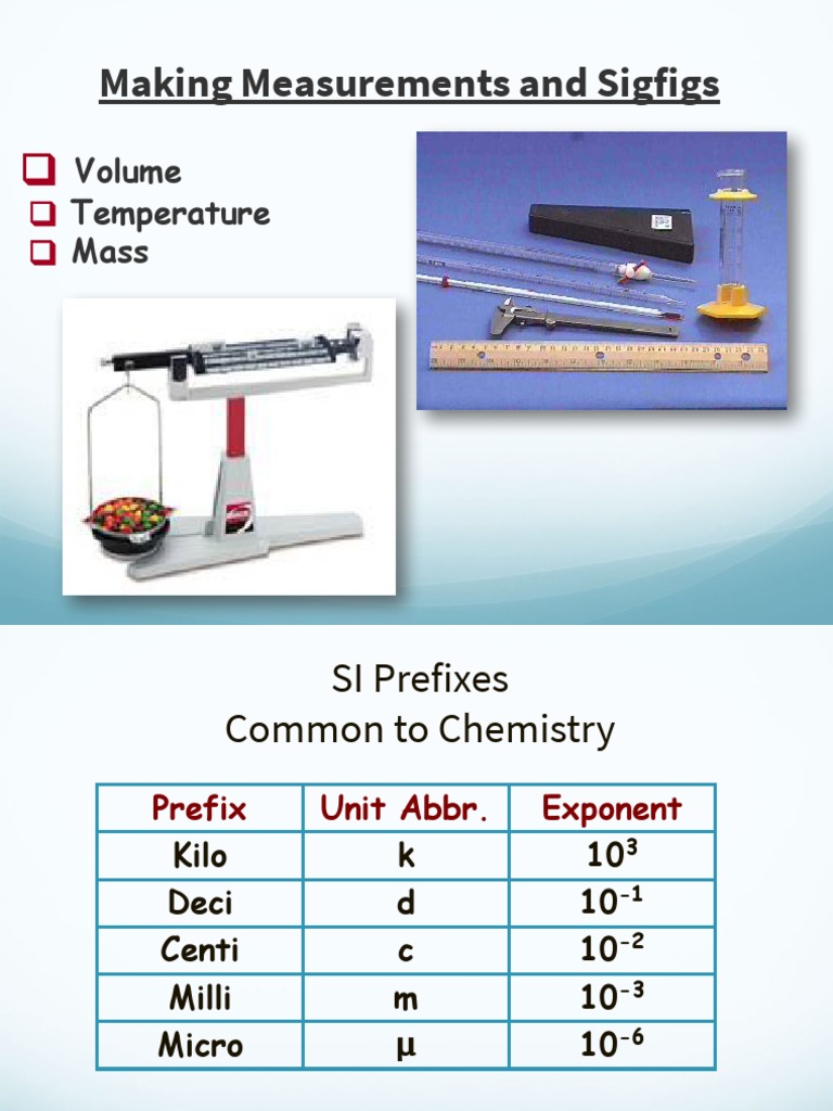 Measurement Techniques and Sig Figs | PDF | Significant Figures ...