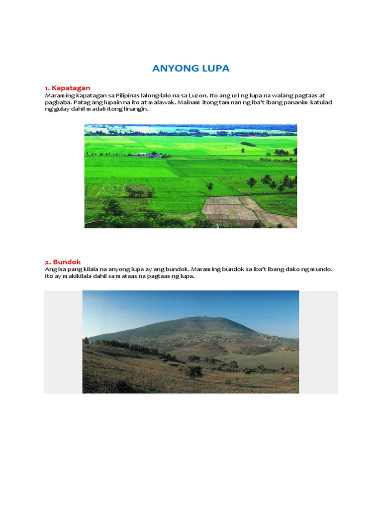 Anyong Lupa | PDF