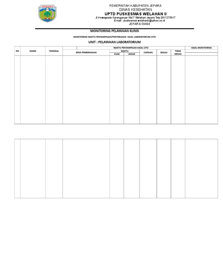 Monitoring Penyampaian Hasil Lab CITO | PDF