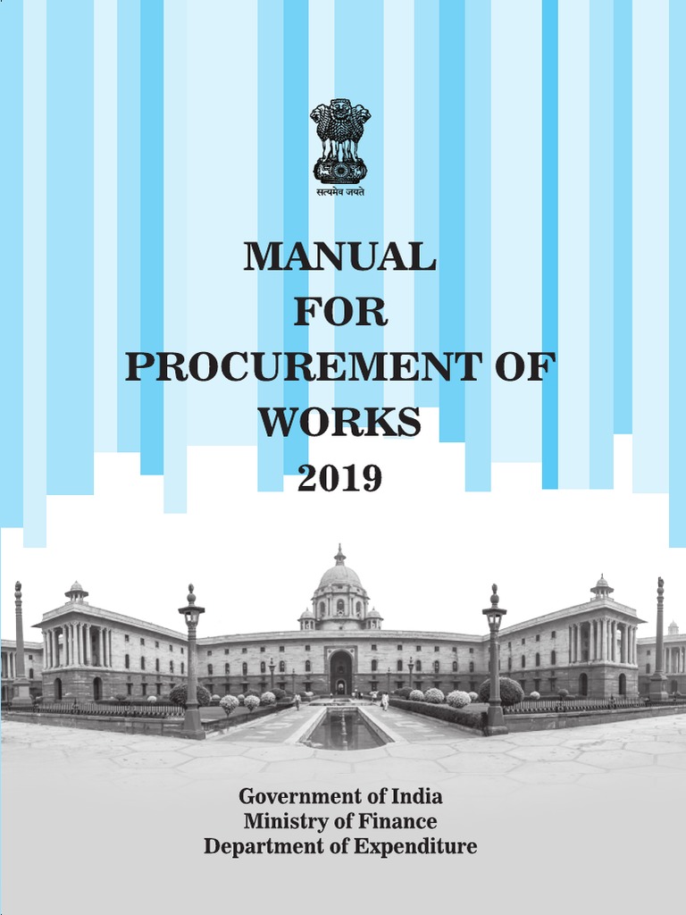 Manual For Procurement of Works 2019 | PDF | Procurement | Contractual Term