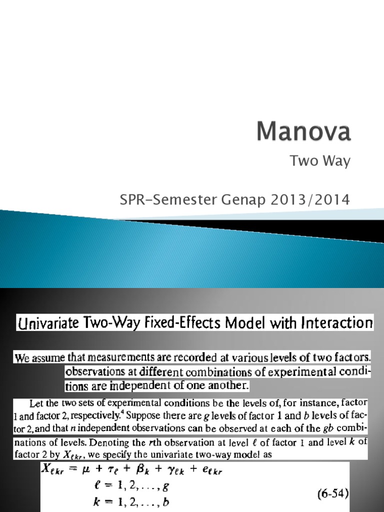 Manova Two Way | PDF