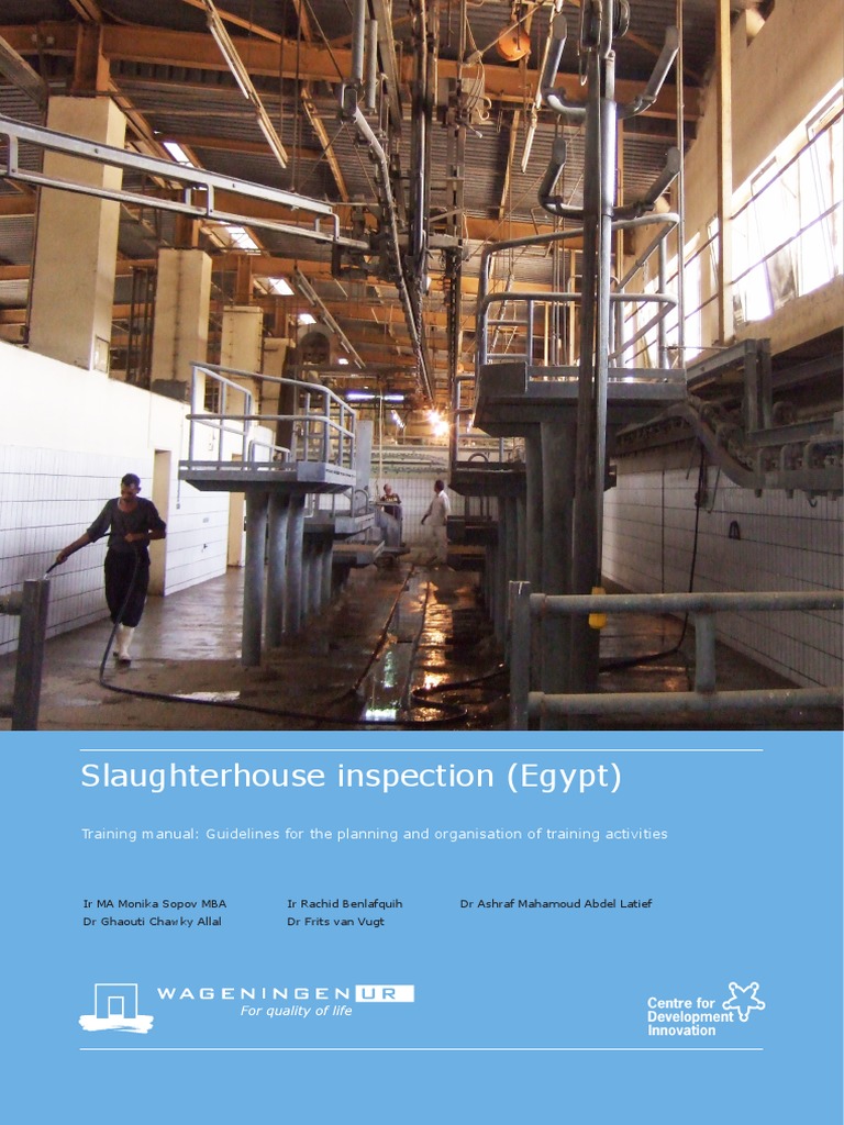 Slaughterhouse Inspection (Egypt) : Training Manual: Guidelines For The ...