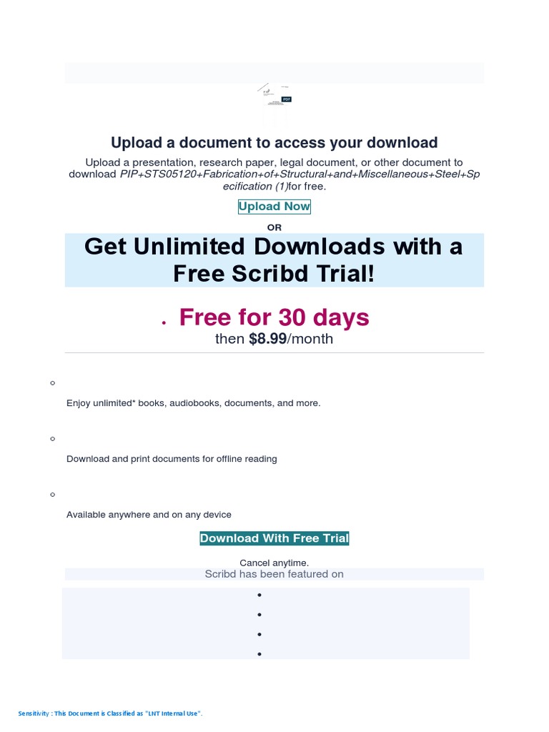 Get Unlimited Downloads With A Free Scribd Trial! | PDF