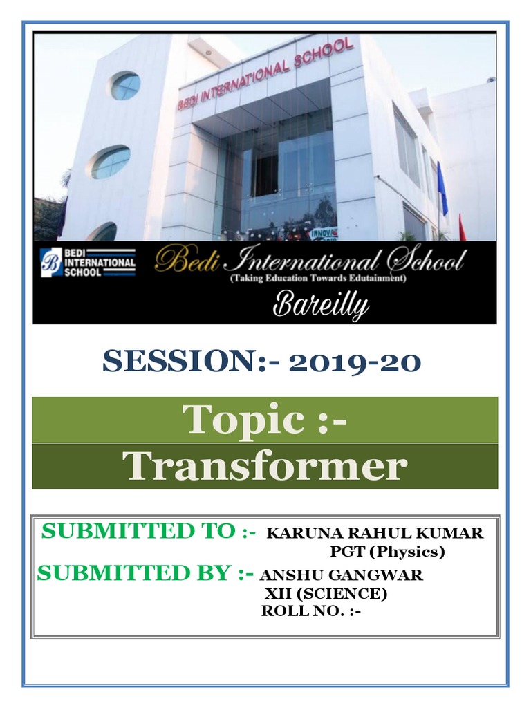 Physics Transformer Pdf Transformer Inductor