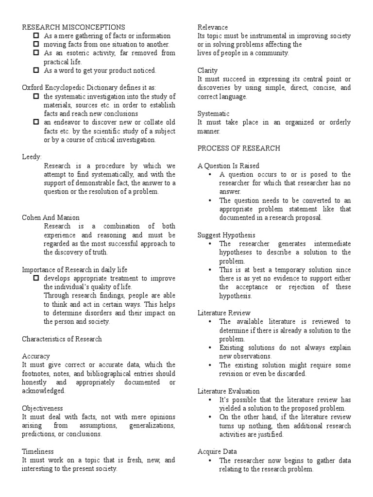 Research Misconceptions Pdf Hypothesis Qualitative Research
