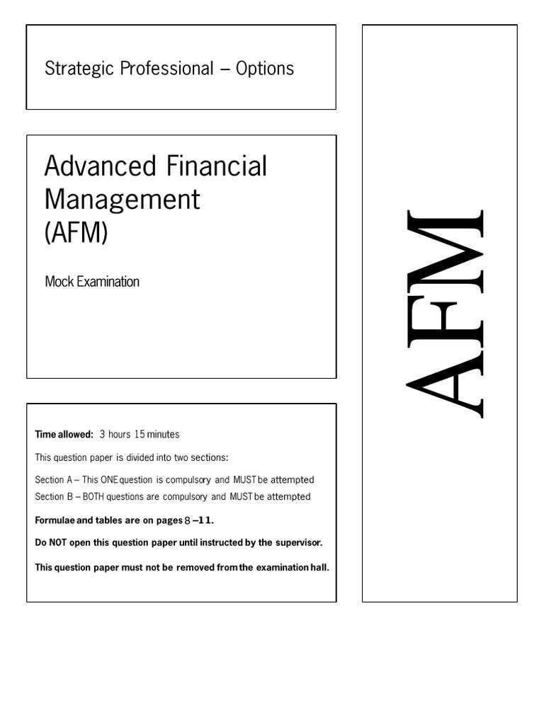 Afm (Acca) | PDF | Bonds (Finance) | Mergers And Acquisitions