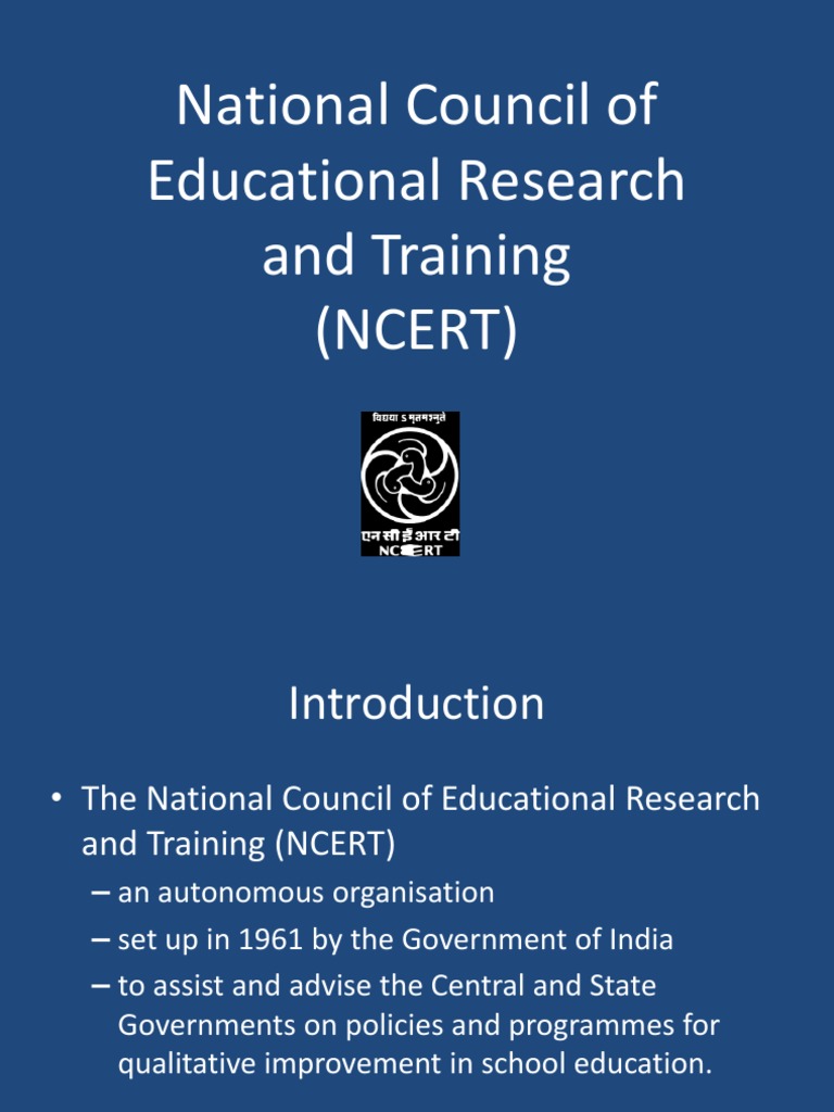 National Council of Educational Research and Training (Ncert) | PDF ...