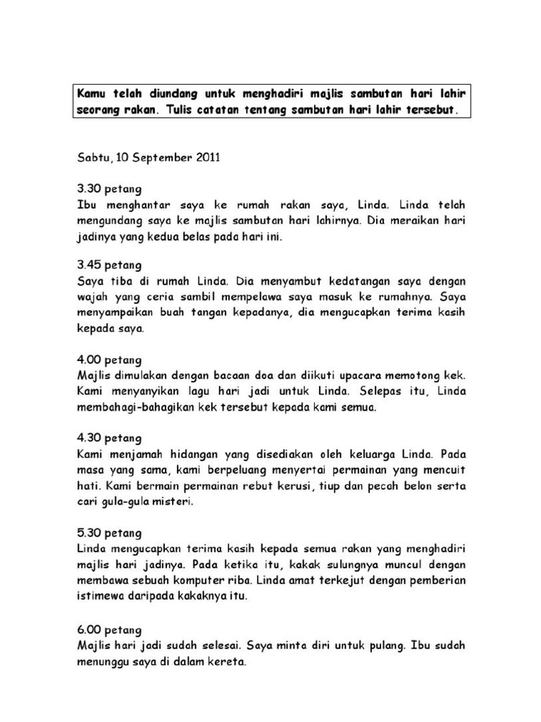 Karangan Catatan Sehari | PDF