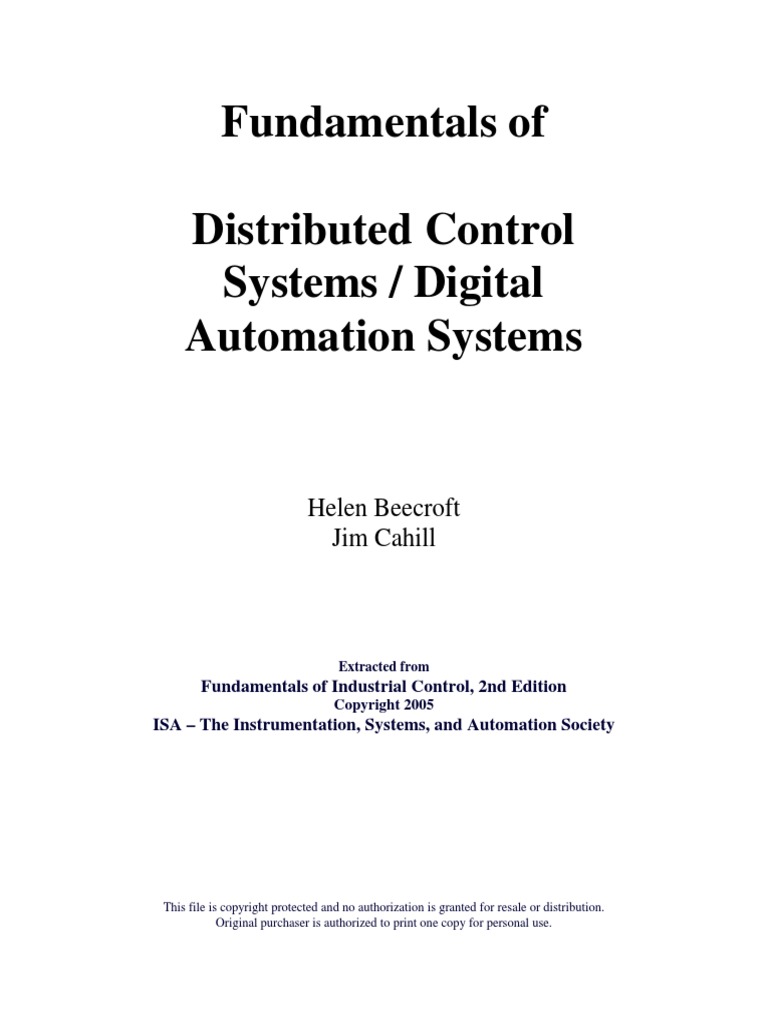 Funds of Distributed Control Systems PDF | PDF | Automation | Programmable Logic Controller