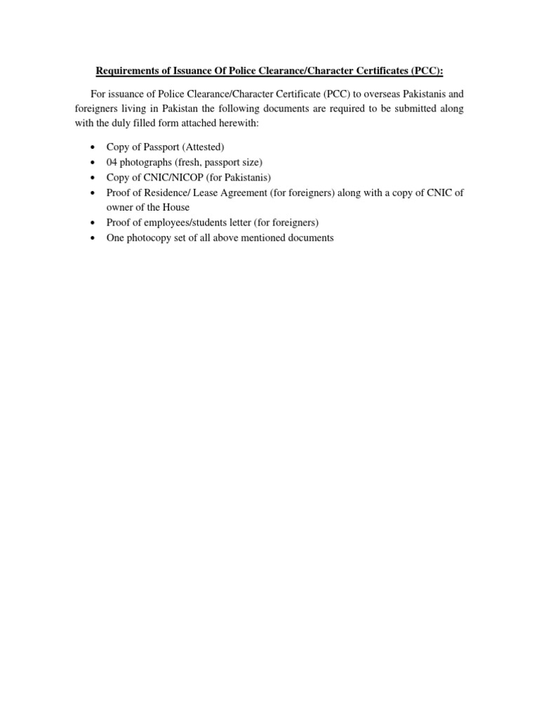 PoliceCharacterCertificate PDF | PDF