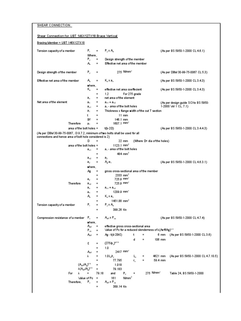 Brace Connection | PDF | Applied And Interdisciplinary Physics | Civil ...