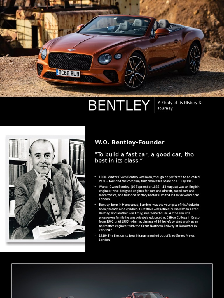 Bentley: A Study of Its History & Journey | PDF | Land Vehicles | Transport