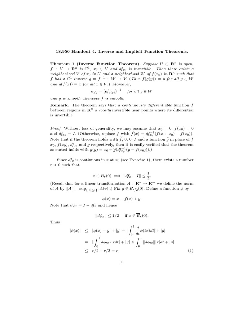 Handout 4 Pdf Equations Function Mathematics