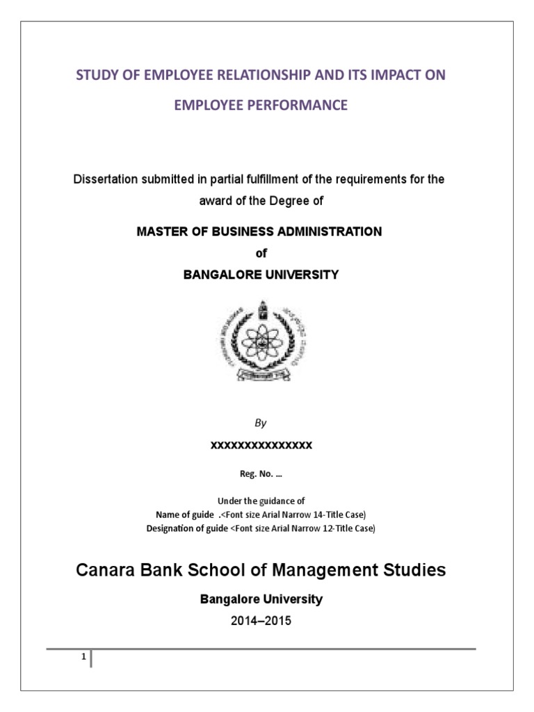 Study of Employee Relationship and It's Impact On Employee Performance ...