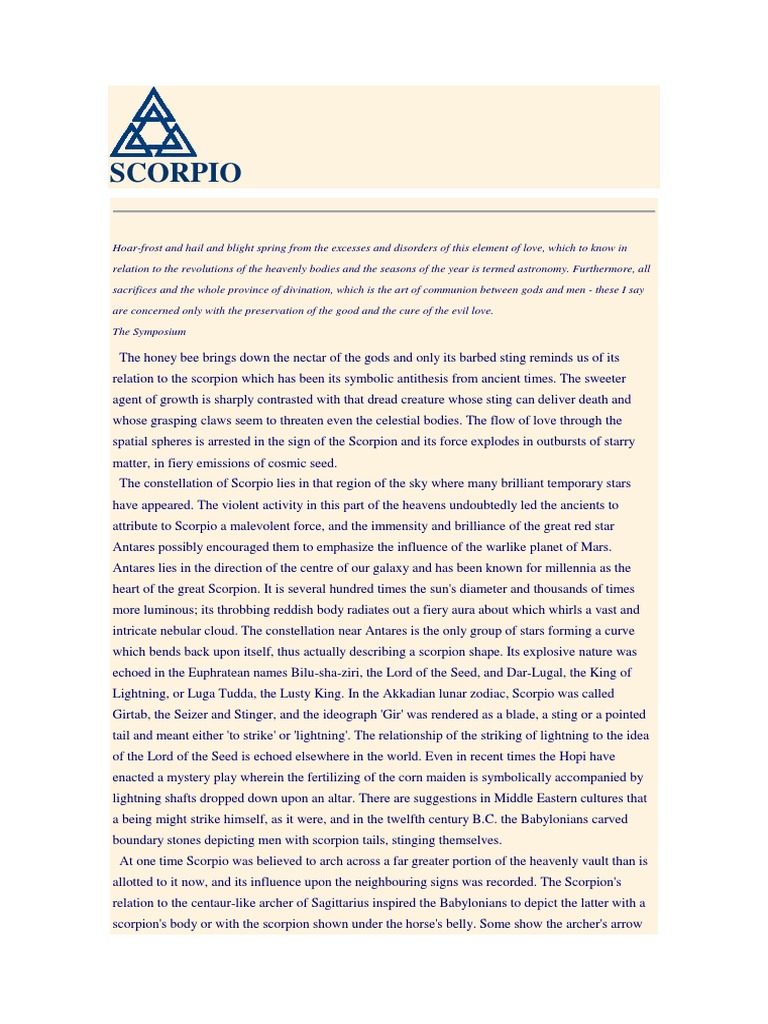Scorpio | PDF | Alchemy | Soul