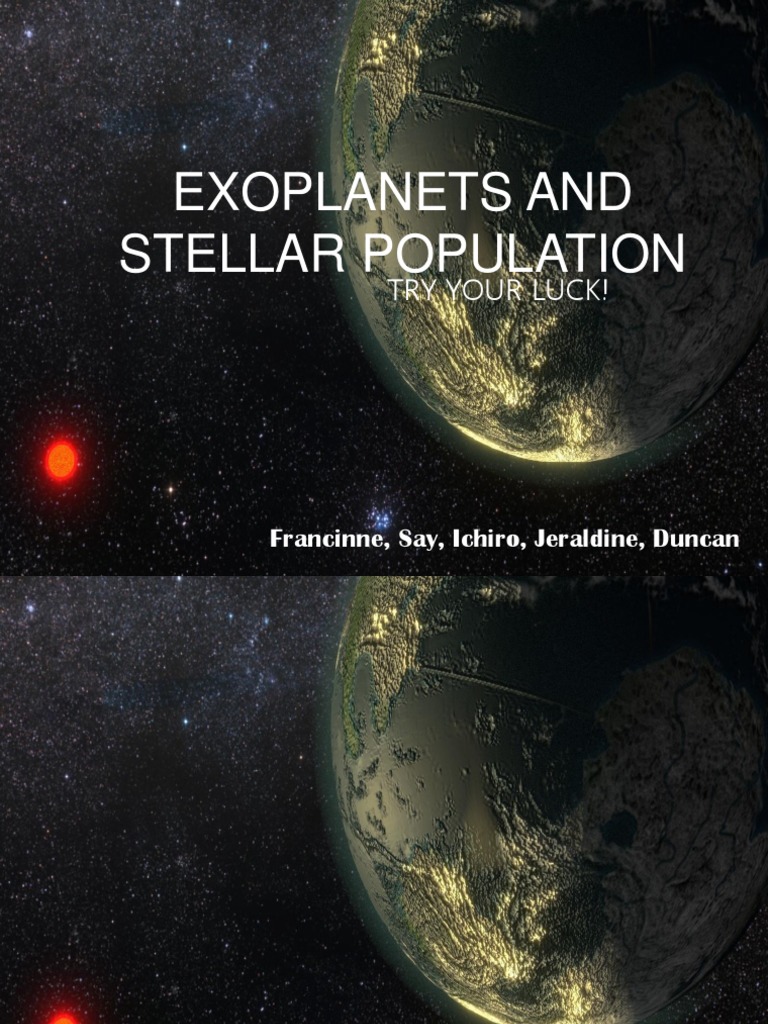 Exoplanets and Stellar Population: Try Your Luck! | PDF