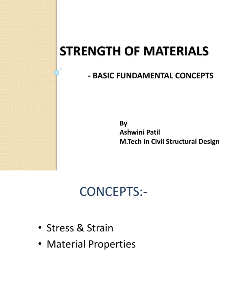 Strength of Materials: - Basic Fundamental Concepts | PDF | Deformation ...