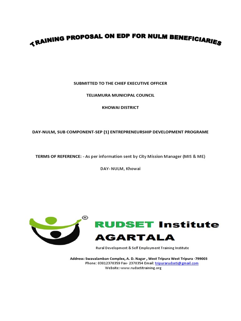 Training Proposal For Skill Development Training | PDF | Payments ...