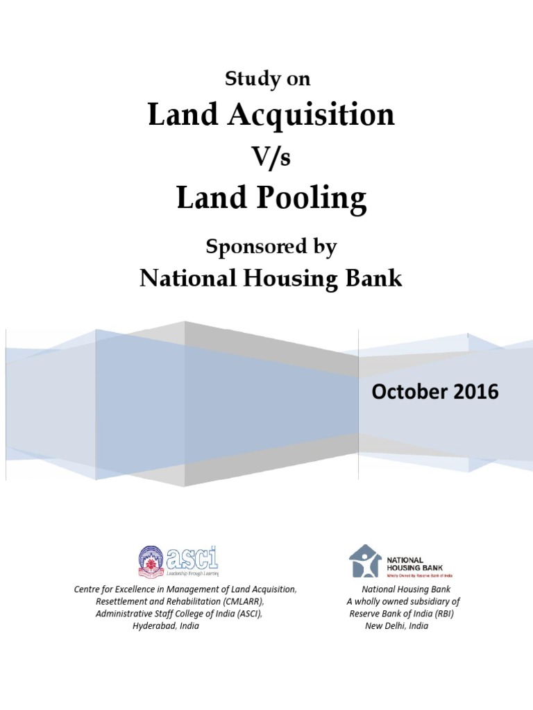 Land Pooling Vs Land Acquisition | PDF | Eminent Domain | Real Estate ...