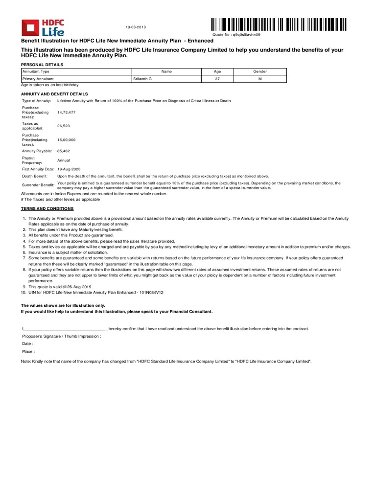 Illustration | PDF | Annuity (American) | Annuity (European)