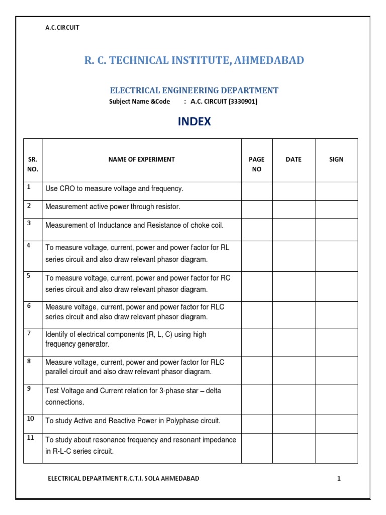 Acc Manual Pdf Series And Parallel Circuits Capacitor