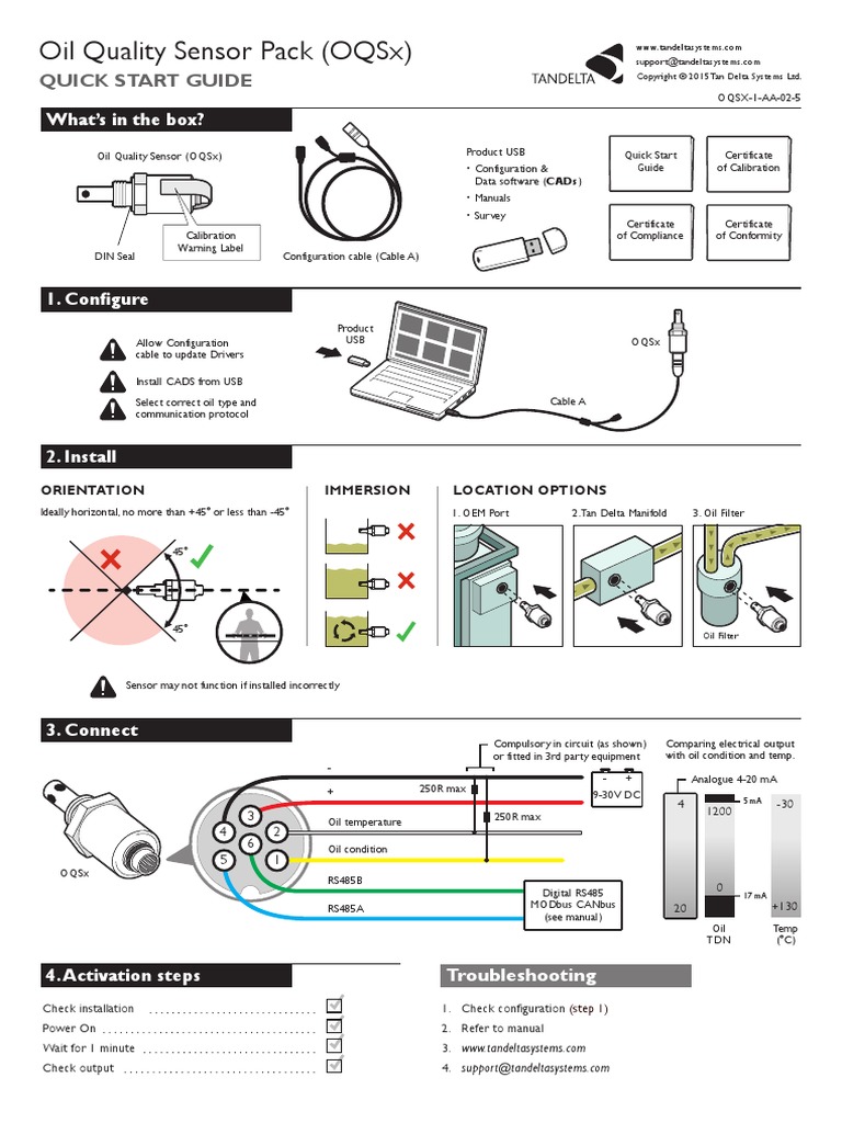 QSG Sensor Final Oqsx | PDF | Usb | Electronic Engineering