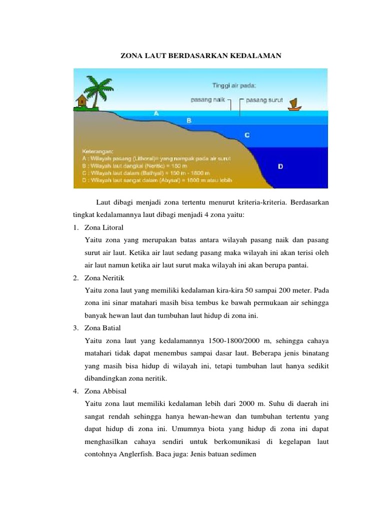 Zona Laut Berdasarkan Kedalaman | PDF