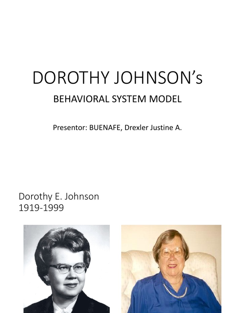 Dorothy Johnson'S: Behavioral System Model | PDF | Behavior | System