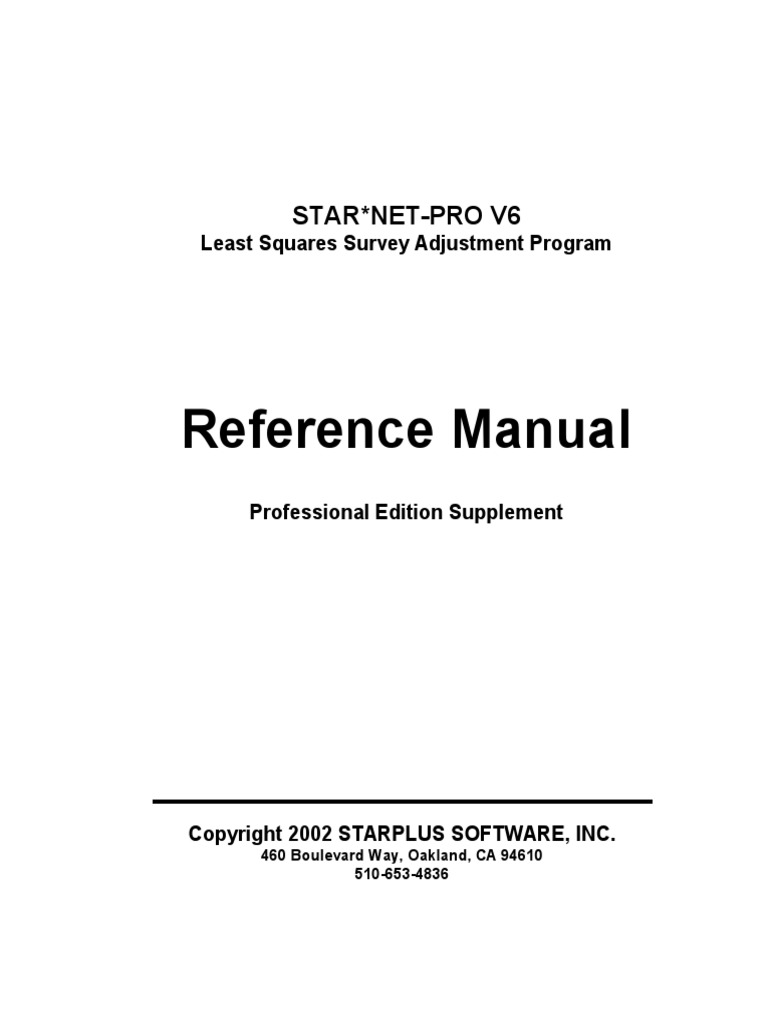 StarNet V6 PRO Manual | PDF | Teaching Mathematics